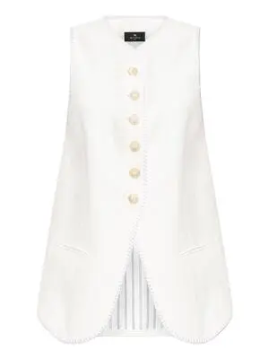 Etro Linen Vest - White