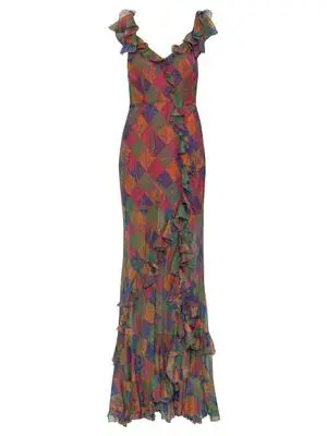 Etro Printed Silk Maxi Dress - Multicolour