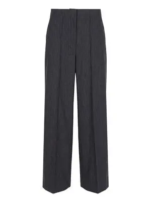 Rag & Bone Pinstripe Creased Trousers - Grey