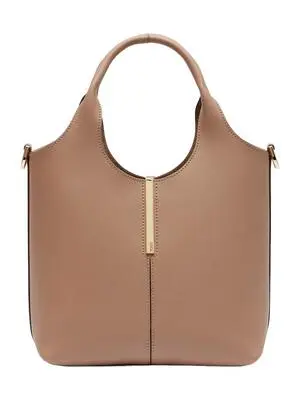 TOD'S Ebr Mini Leather Tote Bag Beige