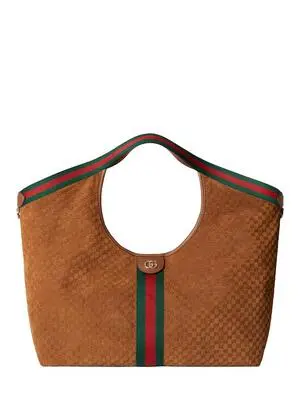 Gucci Giglio Large Tote Bag - Brown