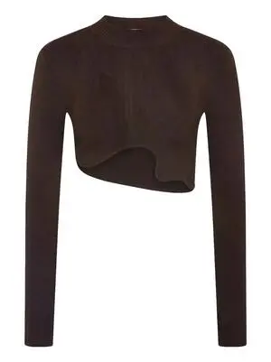 Christopher Esber Maparadita Long-sleeve Cutout Top - Brown