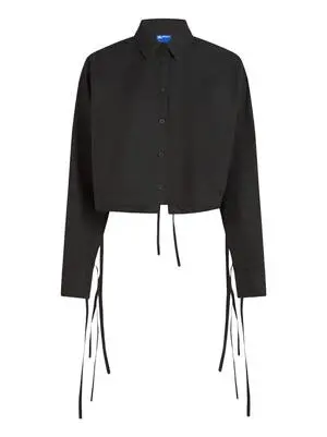 Karl Lagerfeld Button-down Shirt With Tie Detailing - Black