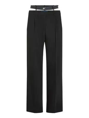 Karl Lagerfeld Double-waistband Trousers - Black