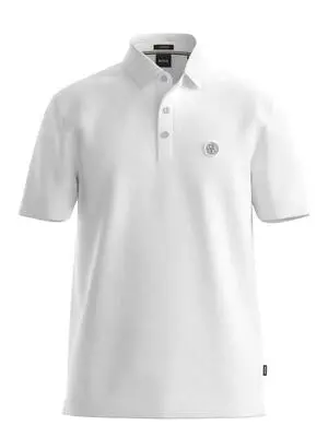 BOSS Buttoned Logo Polo Shirt - White