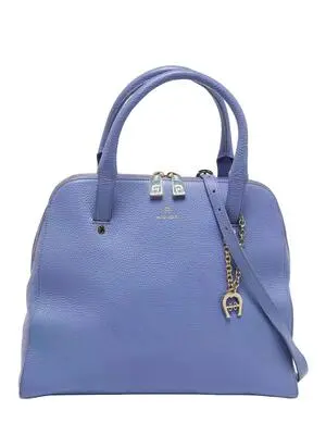 AIGNER Pebble-leather Tote Bag - Purple
