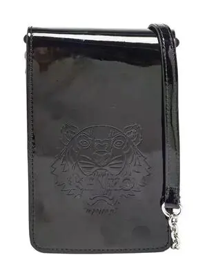Kenzo Tiger Head-debossed Cross Body Bag - Black