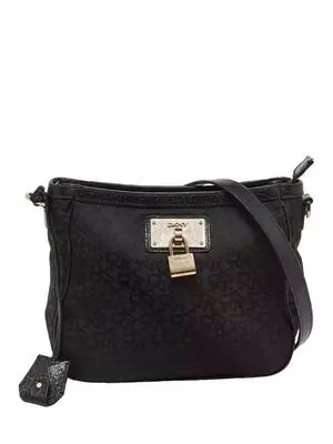 Dkny Monogram Cross Body Bag - Black
