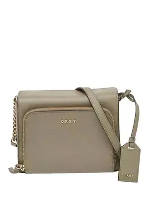 Dkny Leather Shoulder Bag - Grey