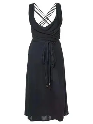 Versace Draped Dress - Black