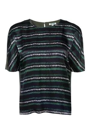 Kenzo Striped Short-sleeves Top - Green