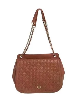 Tory Burch Chelsea Leather Shoulder Bag - Brown