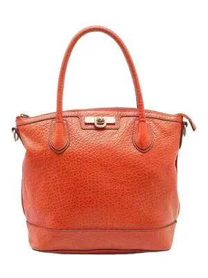 Dkny Leather Tote Bag - Orange