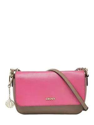 Dkny Bryant Park Two-tone Leather Shoulder Bag - Neutrals