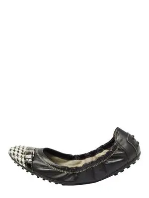 TOD'S Leather Ballet Flats - Black