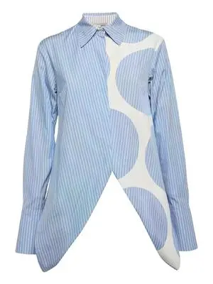 Stella McCartney Striped Circle-print Shirt - Blue