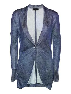 Emporio Armani Knitted Blazer - Blue