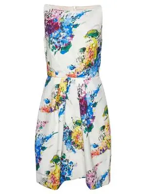 Max Mara Floral-print A-line Dress - White