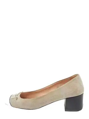 TOD'S Double T Suede Pumps - Neutrals