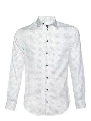 Giorgio Armani Geometric-jacquard Shirt - White