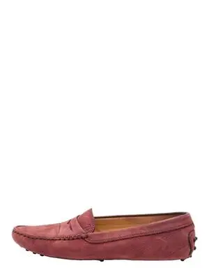 TOD'S Nubuck Leather Loafer - Red