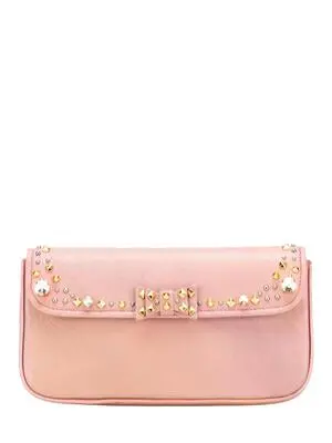 Miu Miu 2010-2025 Madras Crystal Studded Clutch Bag - Pink