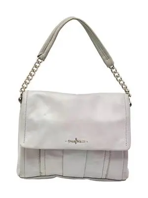 Cole Haan Pleated Leather Shoulder Bag - Grey