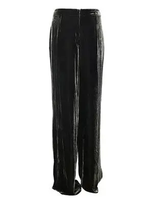 Sportmax Silk Straight Leg Trousers - Black