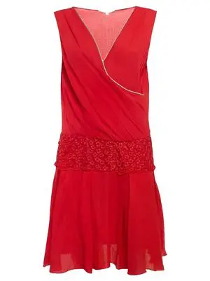 Maje Rosalina V-neck Dress - Red