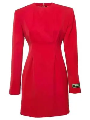 Versace Virgin Wool Dress - Red