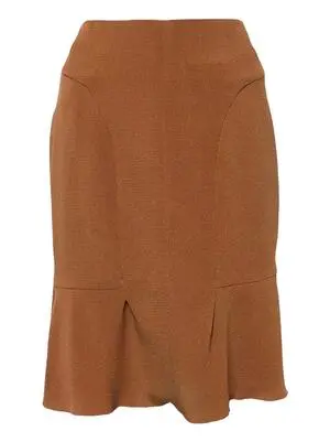 Marni Silk Mini Skirt - Brown