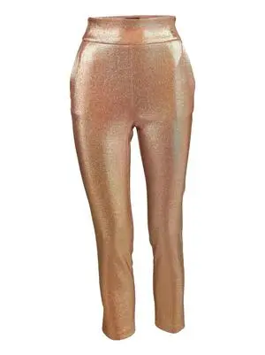 Elisabetta Franchi Metallic Lurex Trousers - Pink