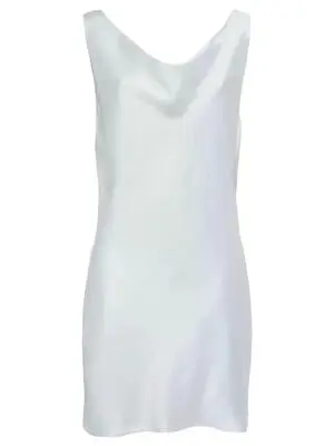 Norma Kamali Satin Mini Dress - White