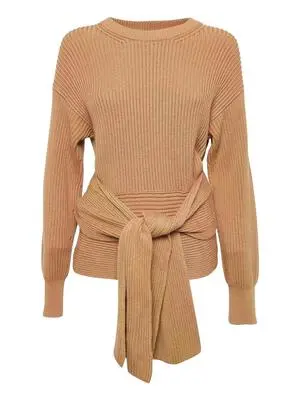 JOSEPH Ribbed Knit Belted Sweater
