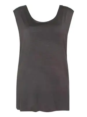 ARMANI Sleeveless Scoop-neck Top - Grey