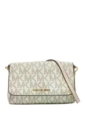 Michael Kors Monogram Crossbody Bag - White