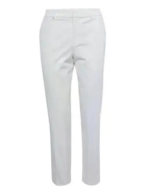 Ralph Lauren Purple Label Gabardine Straight Leg Trousers - White