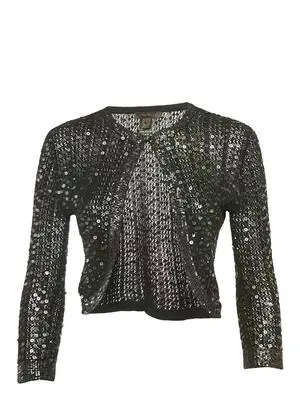 Max Mara Sequin-embellished Cardigan - Black