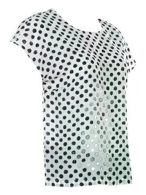 Dolce & Gabbana Polka-dot Silk Top - White