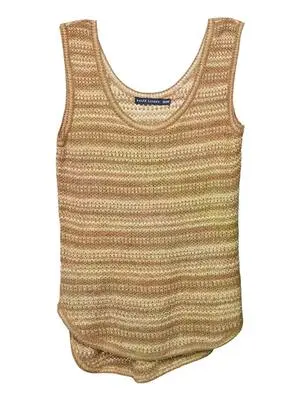 Polo Ralph Lauren Striped Crochet Tank Top - Brown