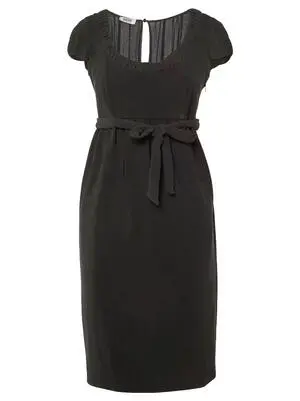 Moschino Cap-sleeve Midi Dress - Black