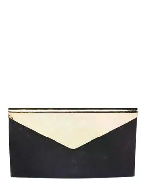 JIMMY CHOO Suede Rectangle Clutch - Black