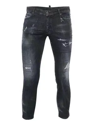 Dsquared2 Distressed Side-stripe Jeans - Black