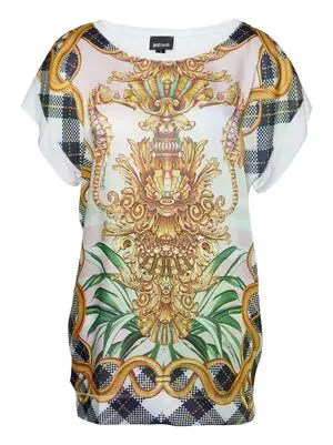 Just Cavalli Baroque-print T-shirt - White