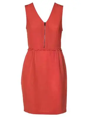 Burberry Zip-front Dress - Orange