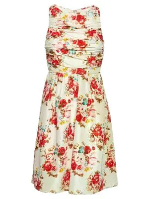 Alice + Olivia Floral-print Mini Dress - White