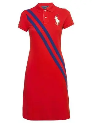 Polo Ralph Lauren Striped Polo Dress - Red