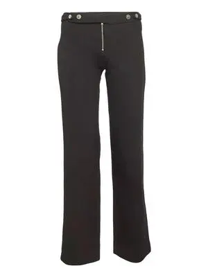 Versace Crepe Tailored Trousers - Black