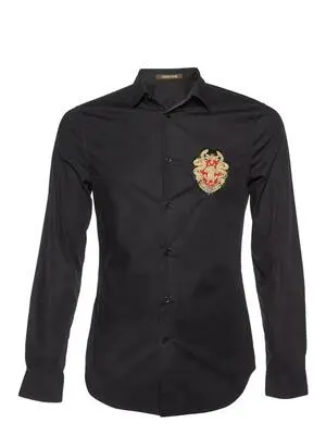 Roberto Cavalli Pre-owned Logo-patch Shirt - Black
