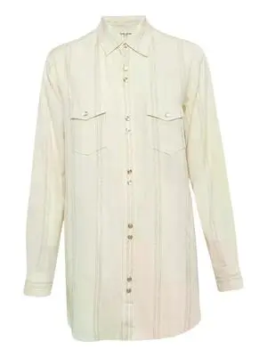 Saint Laurent Striped Button-up Shirt - White